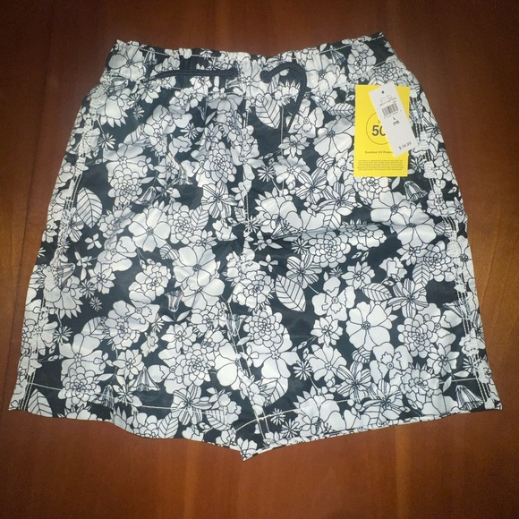 GAP | Swim | Boys Sz Large Gap Kids Navy Flowered Swim Trunks | Poshmark